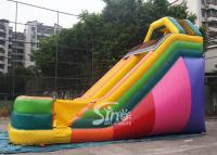 China 19' custom made colorful inflatable dry slide with lead free material for sale