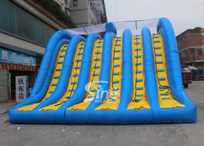 China 6 Lane Giant Inflatable Adult Slide 15m Long for Outdoor Mud Run Adventure Commercial Use for sale