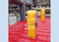 China 12x10m commercial kids giant inflatable medieval castle slide with tunnel N obstacle course from Sino Inflatables for sale