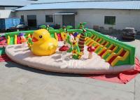 China 10x10m Inflatable Theme Park with Sun Beach Sofa for Commercial Entertainment for sale