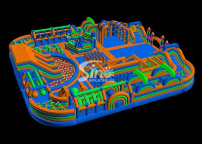 China 35x35m Giant Inflatable Theme Park with Obstacle Courses for Kids and Adults Commercial Use for sale