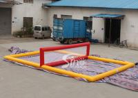 China Mobile Giant Floating Inflatable Water Volleyball Court 11m x 5m for Kids and Adults for sale