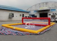 China Mobile Giant Floating Inflatable Water Volleyball Court 11m x 5m for Kids and Adults for sale