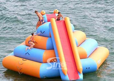 China Double Lane Slide Inflatable Water Tower Sport Game 0.9mm PVC Tarpaulin 8m x 8m x 3.5m for sale