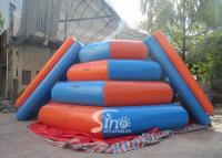 China Double Lane Slide Inflatable Water Tower Sport Game 0.9mm PVC Tarpaulin 8m x 8m x 3.5m for sale