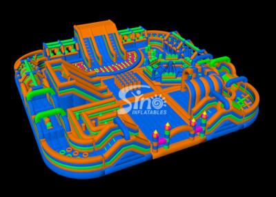 China 35x35m Giant Inflatable Theme Park with Obstacle Courses for Kids and Adults Commercial Use for sale