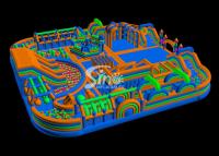 China 35x35m Giant Inflatable Theme Park with Obstacle Courses for Kids and Adults Commercial Use for sale