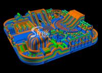 China 35x35m Giant Inflatable Theme Park with Obstacle Courses for Kids and Adults Commercial Use for sale