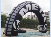 China Newest big outdoor black advertising inflatable arch for sale