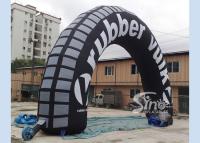 China Newest big outdoor black advertising inflatable arch for sale