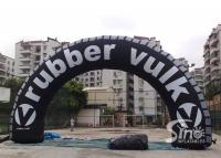China Newest big outdoor black advertising inflatable arch for sale