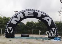 China Newest big outdoor black advertising inflatable arch for sale