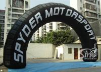 China Newest big outdoor black advertising inflatable arch for sale