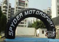 China Newest big outdoor black advertising inflatable arch for sale