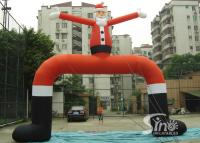 China Custom 8m x 4m Outdoor Christmas Santa Claus Inflatable Arch for Advertising Events for sale