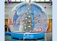 China 3m Transparent Inflatable Christmas Snow Globe for Festival Decoration and Events for sale
