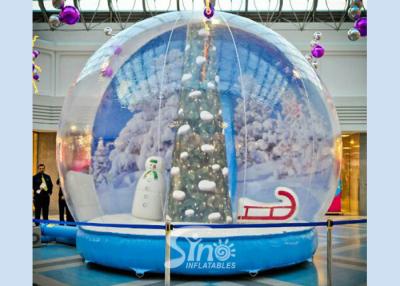 China 3m Transparent Inflatable Christmas Snow Globe for Festival Decoration and Events for sale