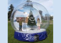 China 3m Transparent Inflatable Christmas Snow Globe for Festival Decoration and Events for sale