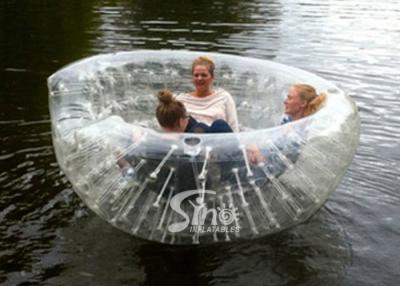 China 3 Person Inflatable Water Zorbing Ball 2m Bowl Shape Transparent Floating Sofa for Pool Outdoor Fun for sale
