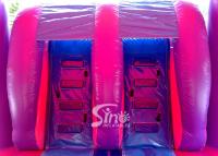 China Commercial Double Lane Inflatable Bouncy House 9.8m with Slide Basketball Ring and Water Pool for Kids Parties for sale