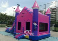China Commercial Double Lane Inflatable Bouncy House 9.8m with Slide Basketball Ring and Water Pool for Kids Parties for sale