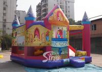 China Commercial Grade Kids Inflatable Princess Castle with Slide and Basketball 610g PVC for sale