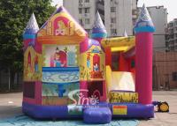 China Commercial Grade Kids Inflatable Princess Castle with Slide and Basketball 610g PVC for sale