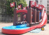 China Commercial Giant Pirate Ship Inflatable Water Slide 20m with Slip N Slide for Adults Outdoor Park for sale