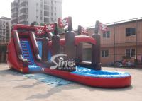 China Commercial Giant Pirate Ship Inflatable Water Slide 20m with Slip N Slide for Adults Outdoor Park for sale