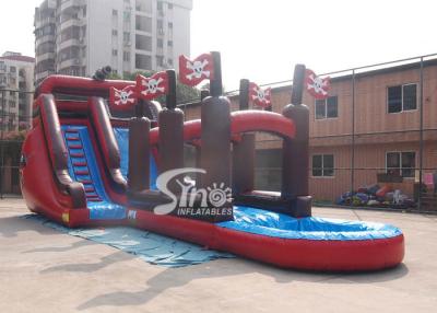 China Commercial Giant Pirate Ship Inflatable Water Slide 20m with Slip N Slide for Adults Outdoor Park for sale