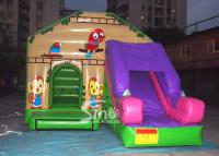 China Commercial Jungle Inflatable Bouncy Castle with Slide 7x5x4.5m PVC Tarpaulin for sale