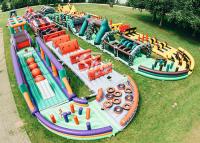 China 185 Meters Long Big Adults Inflatable Obstacle Course Course From Guangzhou Inflatables Factory for sale