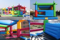 China Outdoor Adults Inflatable 5K Obstacle Course With Shooting Balls For Sports Events N Activities for sale