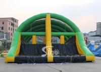 China 15x8m Giant Adults Inflatable Obstacle Course With Slide For Challenge Run In Mud Run Events for sale