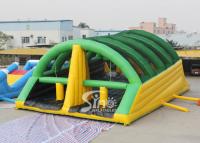 China 15x8m Giant Adults Inflatable Obstacle Course With Slide For Challenge Run In Mud Run Events for sale