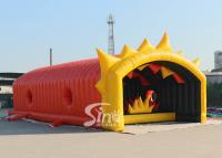 China Outdoor 13x6m Inflatable Obstacle Course with Tent Cover for Adult 5K Run for sale