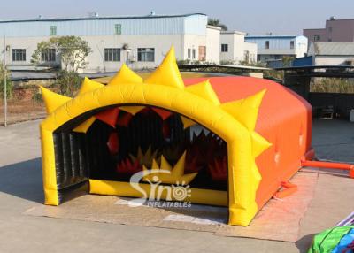 China Outdoor 13x6m Inflatable Obstacle Course with Tent Cover for Adult 5K Run for sale