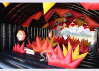 China Outdoor 13x6m Inflatable Obstacle Course with Tent Cover for Adult 5K Run for sale