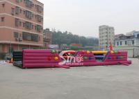 China 16x6m Crazy Tangled Up Adults Inflatable Obstacle Course For Outdoor Sports Events for sale