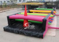 China 16x6m Crazy Tangled Up Adults Inflatable Obstacle Course For Outdoor Sports Events for sale