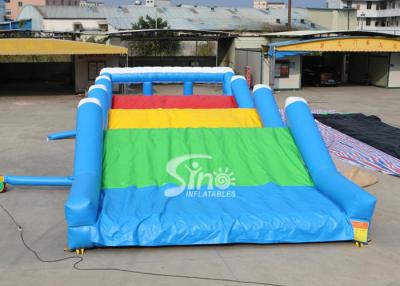 China 15x6m 6 Lane Vertical Rush Slide Adults Inflatable Obstacle Course For Outoor Mud Or Color Run for sale