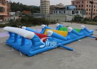 China 15x6m 6 Lane Vertical Rush Slide Adults Inflatable Obstacle Course For Outoor Mud Or Color Run for sale