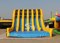 China 15x6m 6 Lane Vertical Rush Slide Adults Inflatable Obstacle Course For Outoor Mud Or Color Run for sale