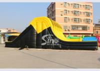 China 15x6m 6 Lane Vertical Rush Slide Adults Inflatable Obstacle Course For Outoor Mud Or Color Run for sale