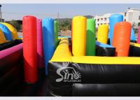 China 16x6m Inflatable Maze Obstacle Course Double Lane for Kids Adults Outdoor Sports Events for sale