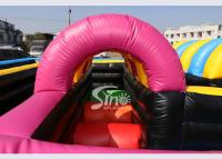 China 16x6m Inflatable Maze Obstacle Course Double Lane for Kids Adults Outdoor Sports Events for sale