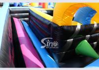 China 16x6m Inflatable Maze Obstacle Course Double Lane for Kids Adults Outdoor Sports Events for sale