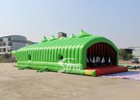 China 13x6m Big Crocodile Adults Inflatable Obstacle Course With Top Tent Covered For Outdoor Color Run for sale