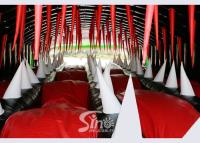 China 13x6m Big Crocodile Adults Inflatable Obstacle Course With Top Tent Covered For Outdoor Color Run for sale