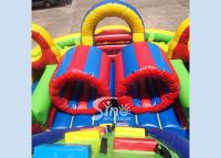China Outdoor Commercial Grade Kids Big Inflatable Obstacle With Double Slide Fit For Inflatable Rental for sale